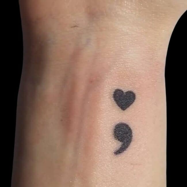 Semicolon Tattoo Meaning & Types Explained - CB Ink