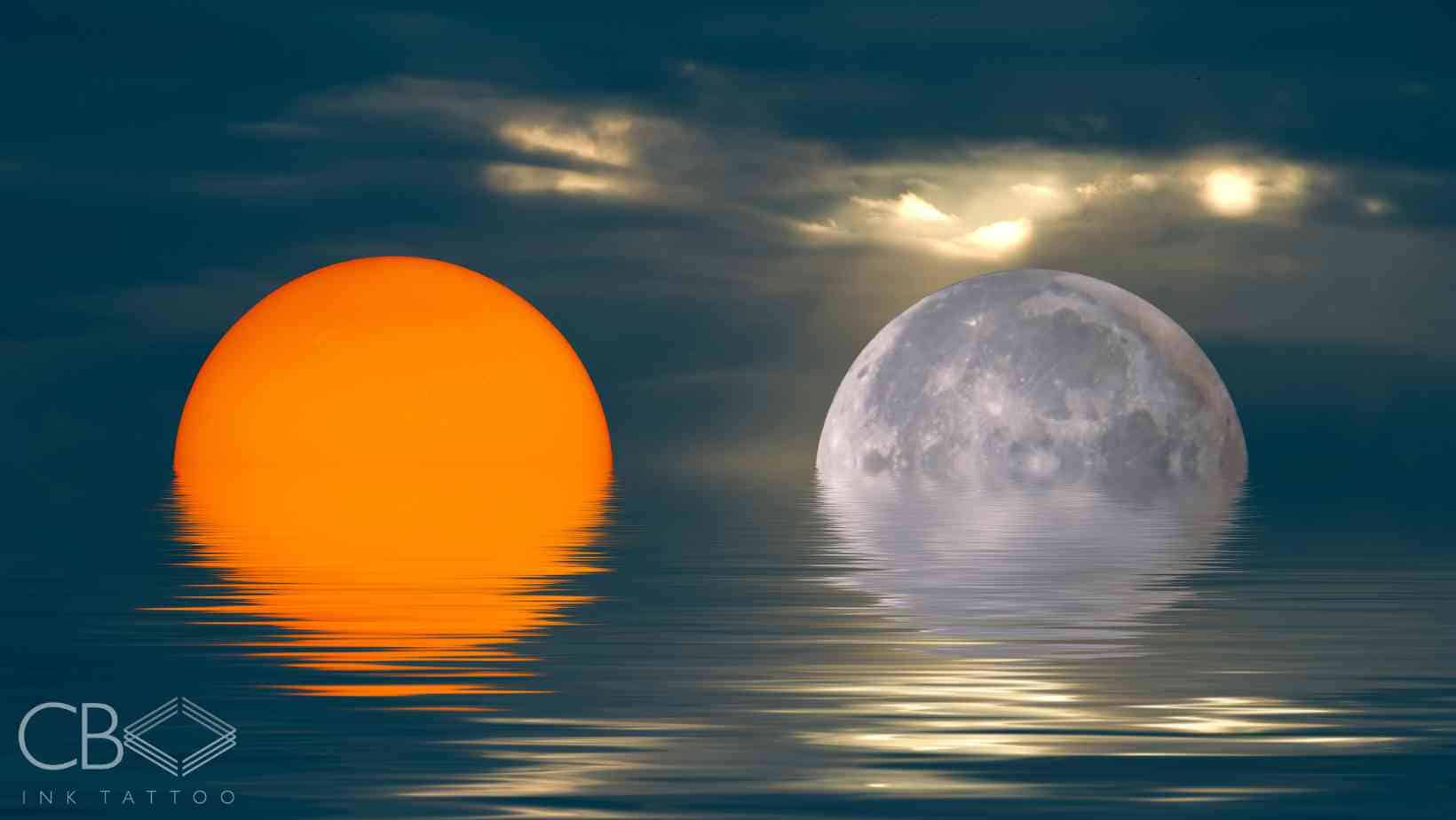 Moon And Sun Together Backgrounds