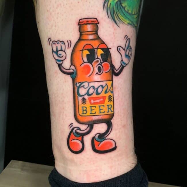 Beer Bottle Tattoo